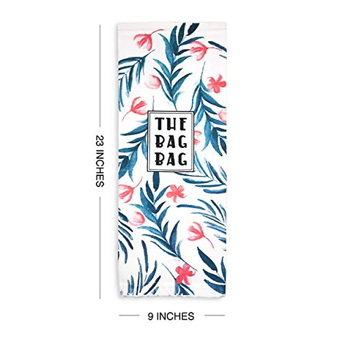 Flower Pattern Plastic Bag Holder Grocery Shopping Bags Carrier Storage Organizer Extra Large(23" x 9")