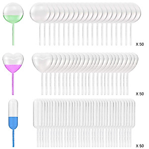 150PCS 4ml Squeeze Transfer Cupcakes Pipettes, SourceTon Silicone Letter Mold and Number Chocolate Molds with Plastic Squeeze Dropper (Rectangular,Heart,Round Shape)
