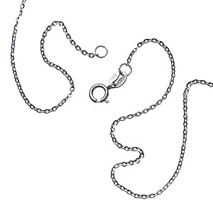 Wellme Sterling Silver 1mm/1.5mm/2mm Gliding Rolo Cable Chain Necklace 16’’-40’’ (24, 1mm)