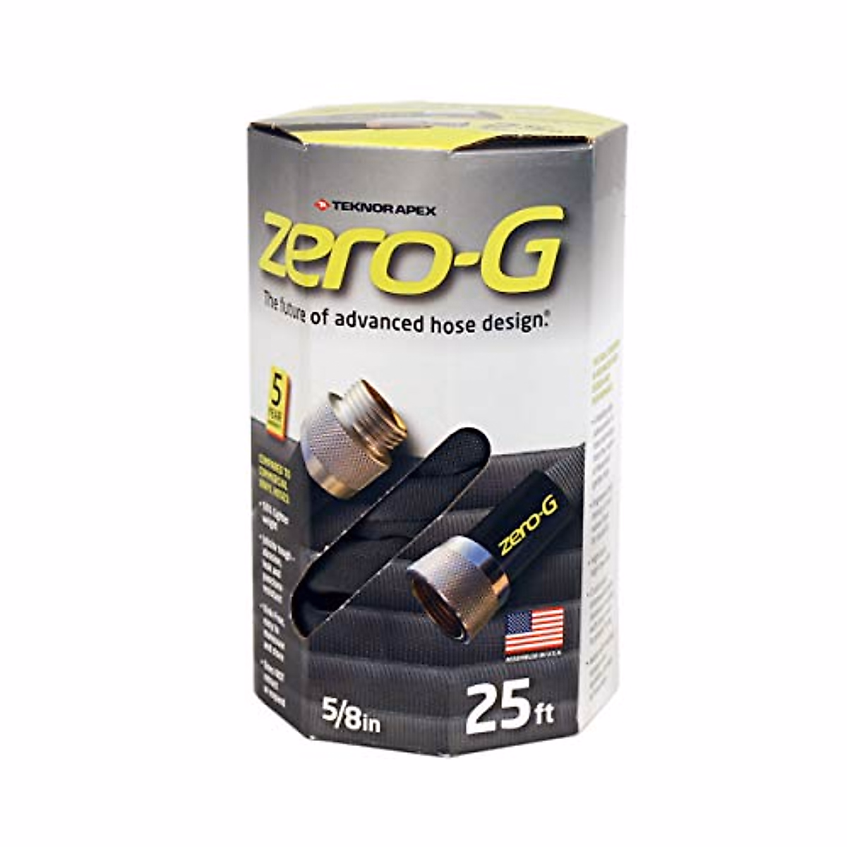 zero-G 25' Lightweight, Ultra Flexible, Durable, Kink-Free Garden Hose, 5/8-Inch by 50-Feet (5/8" x 50', 2-Pack) …