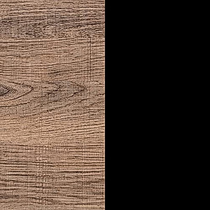 Nathan James Theo 3-Shelf Small Bookcase, Floating Wall Mount Bookshelf with Wood and Industrial Pipe/Metal Frame, Rustic Oak/Matte Black