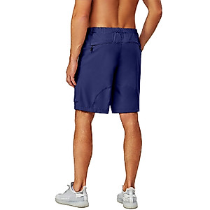 Little Donkey Andy Men's Stretch Quick Dry Cargo Shorts for Hiking, Camping, Travel Navy Size L