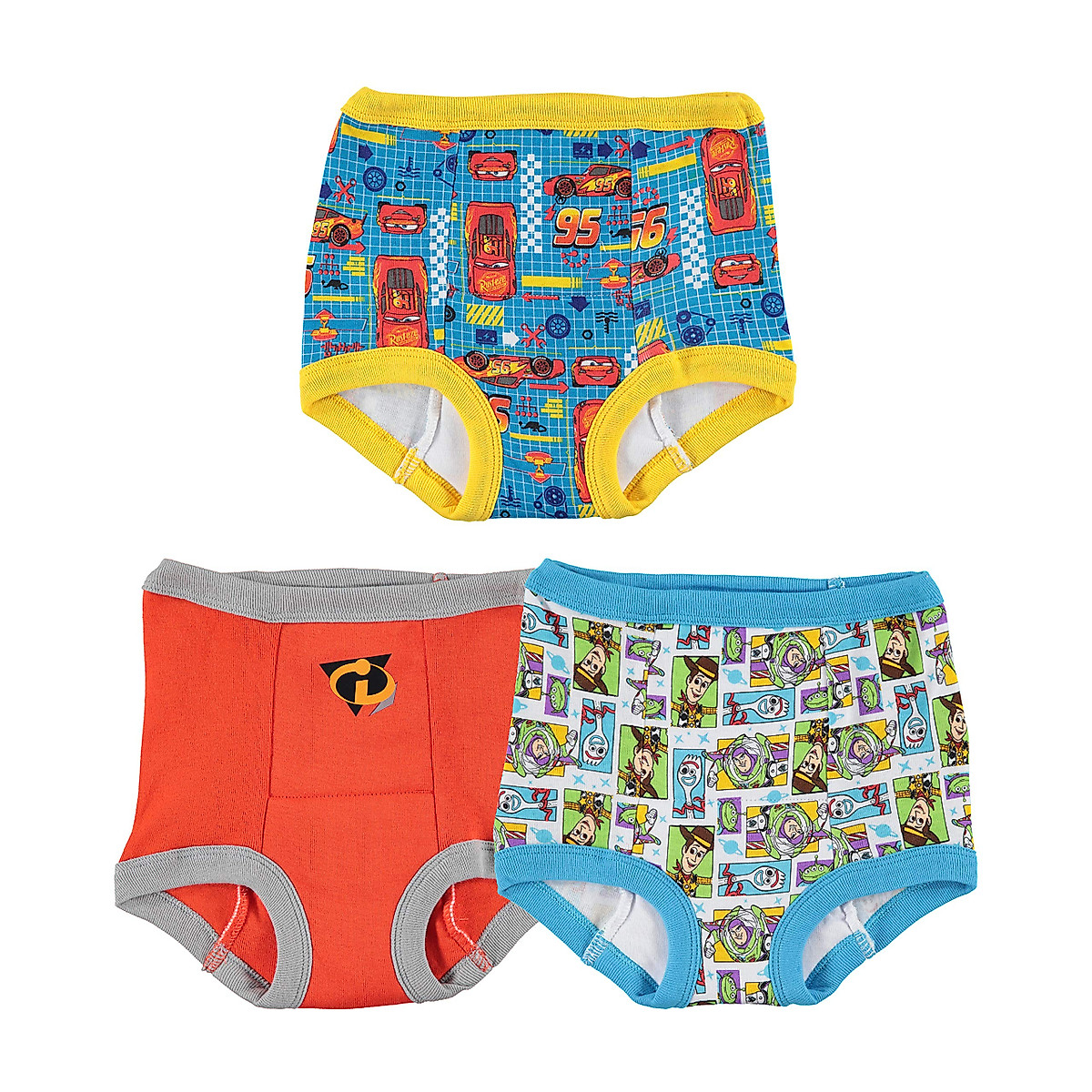 Disney Pixar Potty Training Pants with Cars, Toy Story, Nemo & More with Chart & Stickers in Sizes 2T, 3T and 4T, 10-Pack