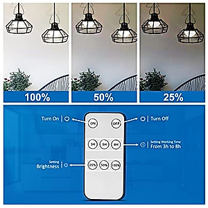 LED Solar Pendant Light Outdoor,Solar Shed Lights Indoor 6000K Daylight White Lighting,Dusk to Dawn Dimmable,Timing w/ Remote Control,IP65 Waterproof Panel Hanging Light Outdoor Garden Yard Shed…