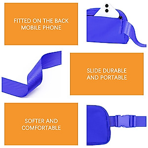 ZOPPEN Fanny Packs for Women Mini Belt Bag, Small Waist Bag Water Proof Fanny Pack Crossbody with Adjustable Strap, Everywhere Belt Bag Dupes for Travel Running Hike Work Out, Blue