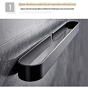 Towel Racks, Towel Rack Simple Bathroom Kitchen Home Space Aluminum Single Bar Wall Mounted Towel Rack Bathroom/D/60Cm