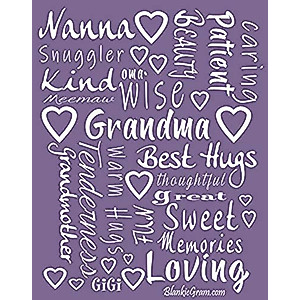 BlankieGram Grandmother Throw Blanket - Our Blankets and Throws Make The Ideal Gifts for Grandmother, Gifts for Women and for The Whole Family, Purple