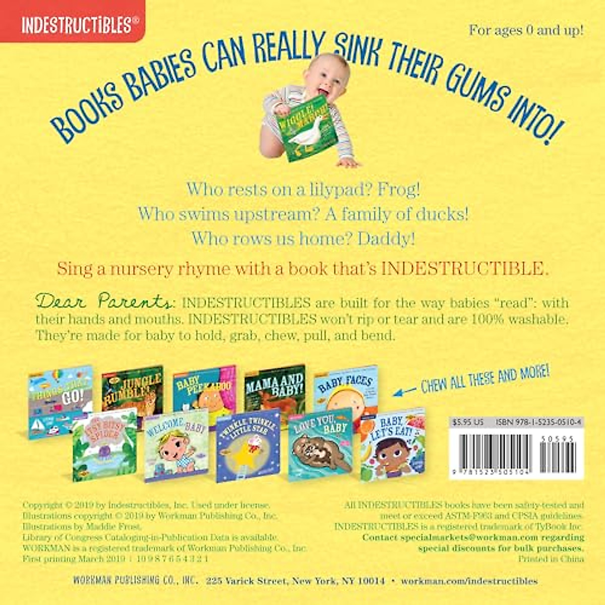 Indestructibles: Row, Row, Row Your Boat: Chew Proof · Rip Proof · Nontoxic · 100% Washable (Book for Babies, Newborn Books, Safe to Chew)