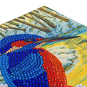 Craft Buddy Crystal Art Kingfisher, 18x18cm Crystal Art Card, 18x18, Multicoloured