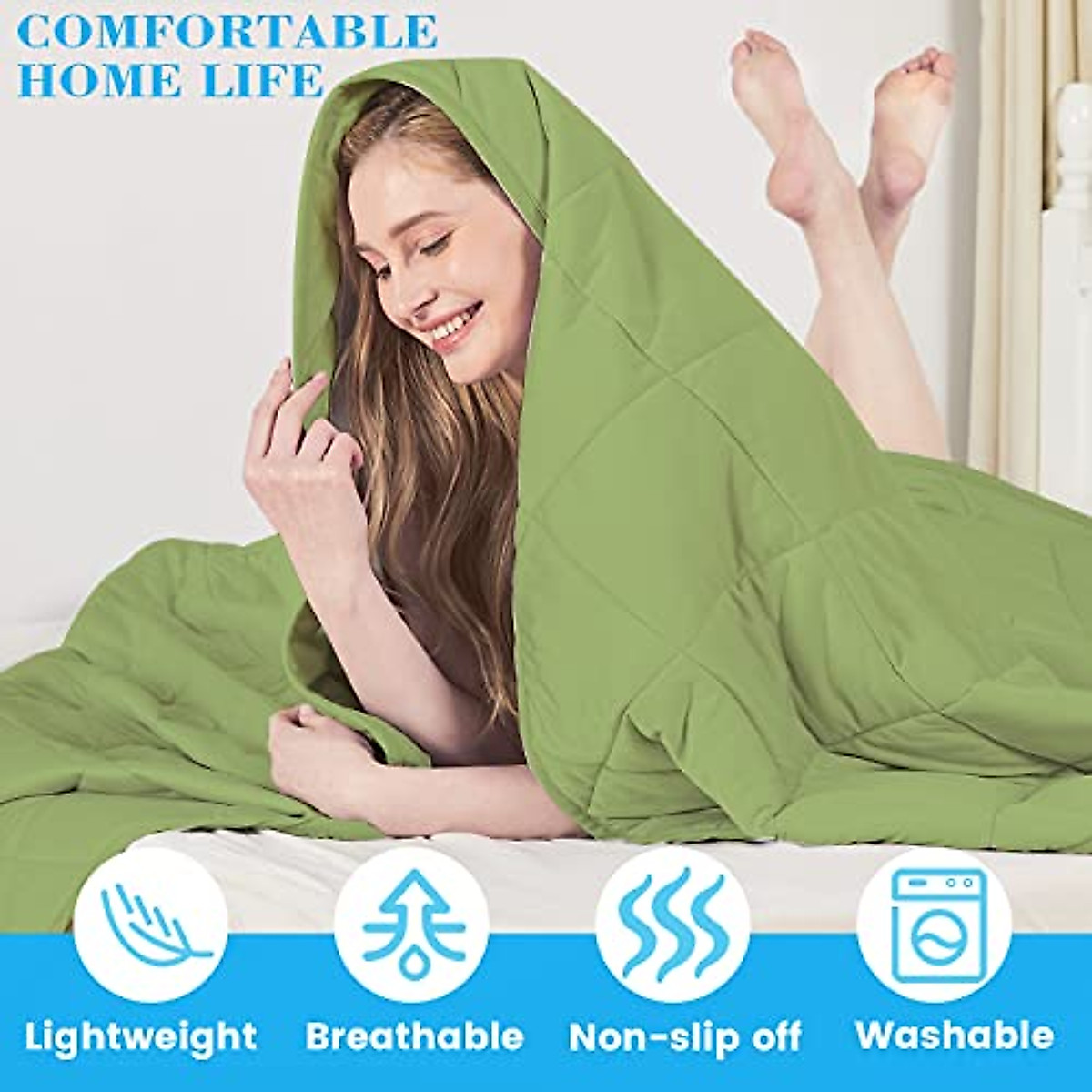 ZonLi Cooling Blanket, 60x80IN Double-Sided Lightweight Summer Cool Blanket for Sleeping with Arc-Chill Q-MAX>0.4 Technology Fabric, Bed Blankets for Night Sweats Hot Sleepers.(Green)