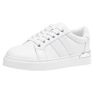 Jeossy Women's 8011 Fashion Sneakers, Lace-up Casual Dress Sneaker, White, Size 8 US-Tennis Walking Dress Shoes for Lady(DJY8011 White 08)