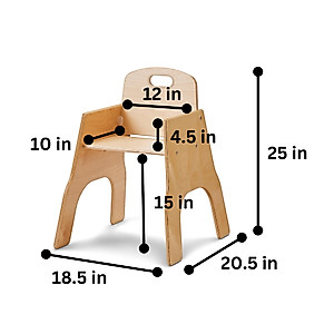 Jonti-Craft 6805TK Chairries Stackable Chair, RTA, 15" Height