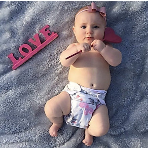 ALVABABY Baby Cloth Diaper 6 Pack with 12 Inserts One Size Cloth Diaper Covers Adjustable Washable Reusable for Baby Girls and Boys