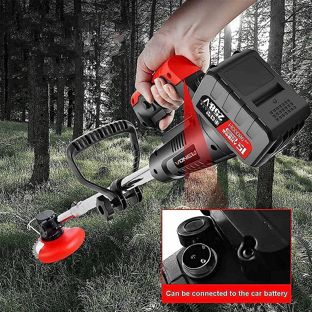 Handheld 118VF 7500mah Portable Electric Grass Trimmer Handheld Lawn Mower Agricultural Household Cordless Weeder Garden Pruning Tool