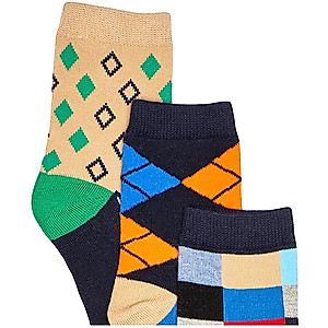 Jefferies Socks boys Fun Colorful Dress Crew 6 Pair Pack Socks, Multi, Medium US