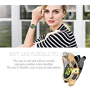 9Pack Cases Compatible with Samsung Galaxy Watch FE 40mm 2024/Watch 5 40mm/Watch 4 40mm Screen Protector, Soft Face Cover + Bling Diamonds Full Protective Bumper Galaxy Watch 5/4/FE 40mm Accessories