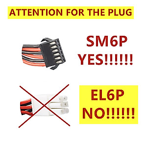 hj Black SM6P Plug 800mAh 9.6V 20C Rechargeable Lithium Battery with Charging USB Cable for High Speed RC Car S911 S912 9115 9116 9120 Remote Control Toy or RC Boat Plane Drone Monster Truck