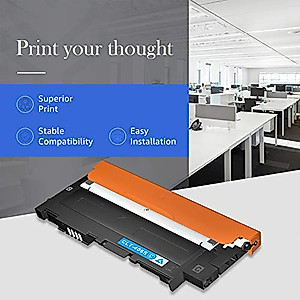 STAROVER Compatible Toner Cartridge Replacement for Samsung 406 406S CLT-K406S CLT-C406S CLT-M406S CLT-Y406S for Samsung Xpress C410W CLP-365W C460W Printer(Black, Cyan, Magenta, Yellow, Total 4 Pack)