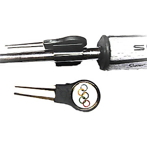 Putter Mounted Divot Tool and Ball Marker - Olympic Rings