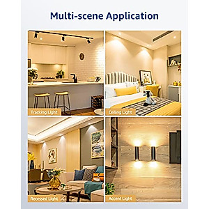 LE GU10 LED Light Bulbs Non-Dimmable, 2700K Soft Warm Light GU10 Bulb Replacement for Recessed Track Lighting, 4W LED Bulbs with 100°Flood Beam for Kitchen, Range Hood, Living Room, Bedroom, 6 Pack