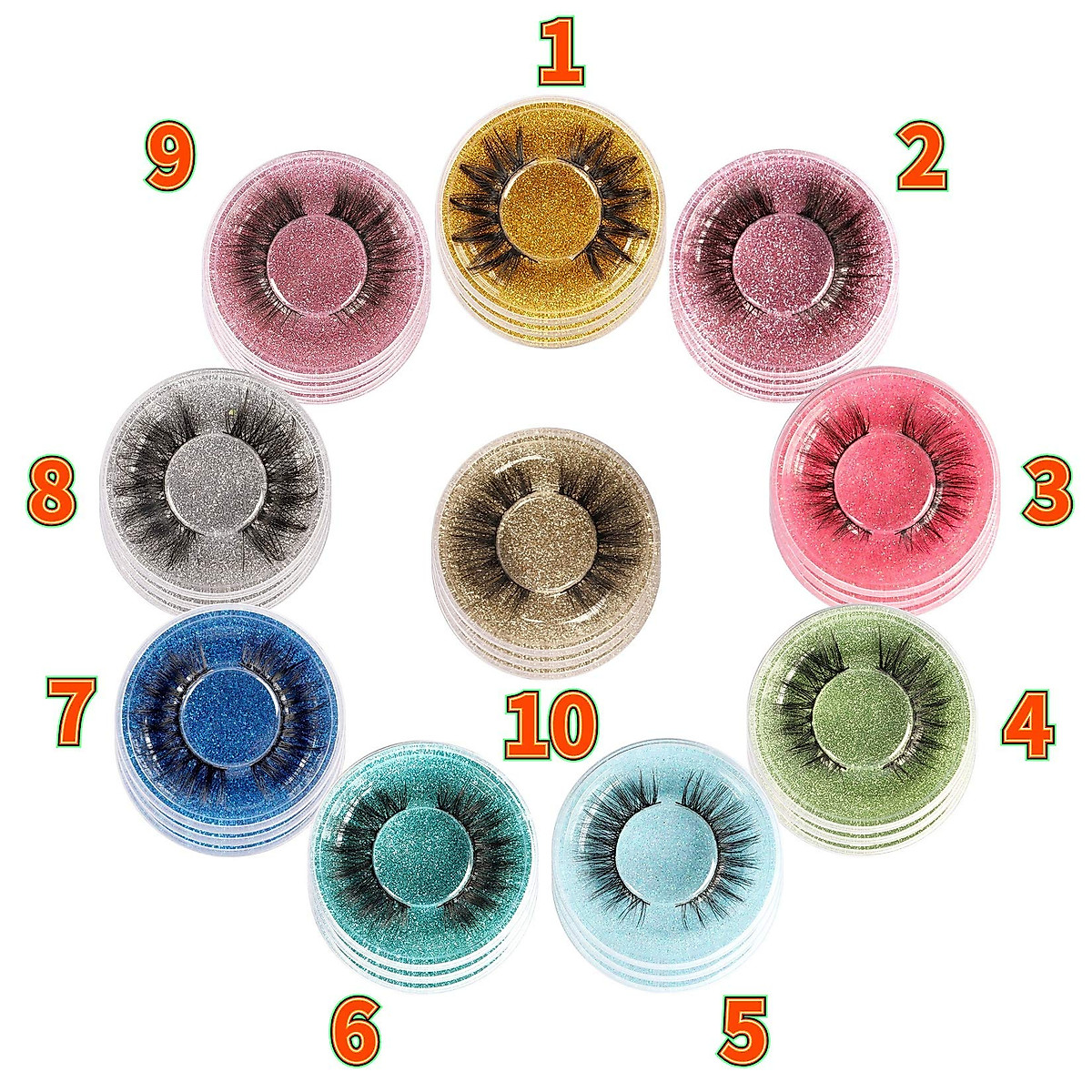 HeyAlice False Lashes Faux Mink Eyelashes 30 Pairs 10 Styles Wholesale Eye Lashes Pack 3D Volume Natural Look Wispy Fluffy Fake Eyelashes Bulk