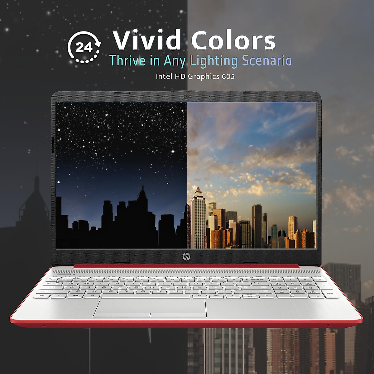 HP 15.6” HD Student Laptop, Intel Pentium Silver N5030, 32GB RAM, 2TB PCIe SSD, Intel UHD Graphics, HD Webcam, Numpad, Wi-Fi 5, Bluetooth, Win 10 S, Red, 32GB Snowbell USB Card