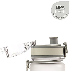 Embrava Best Sports Water Bottle - 17oz Small - Eco Friendly & BPA-Free Plastic - For Running, Gym, Yoga, Outdoors and Hiking - Fast Water Flow, Flip Top, Opens With 1-Click - Leak-proof Lid