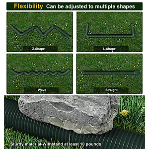 Ogutter Rain Gutter Downspout Extensions, Downspout Extender for Rainwater Drainage Flexible, Extendable 58"+66" Down Spout Drain Extension Pipes (2 Pack, Green)