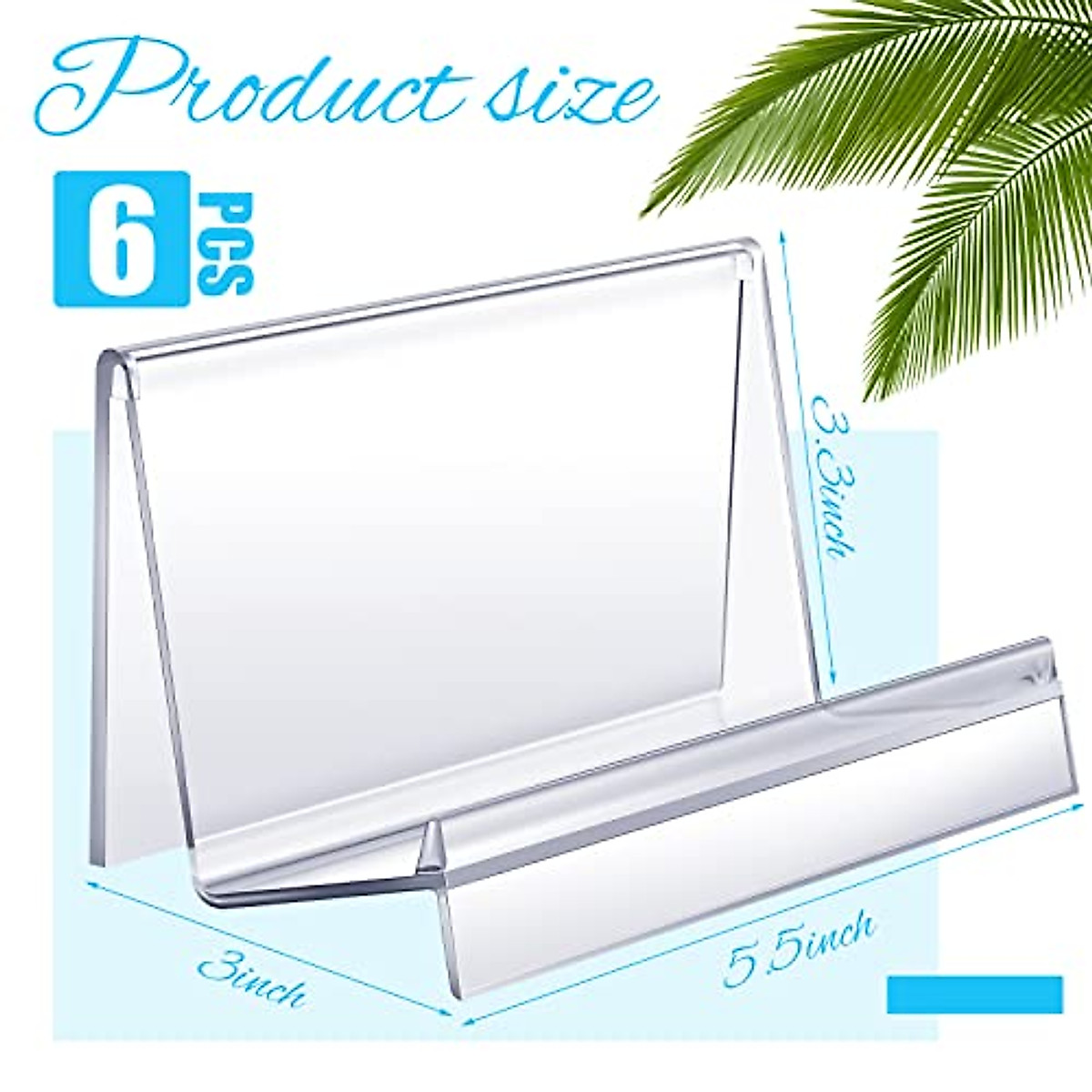 Purse Display Stand Clear Acrylic Wallet Display Stand Holder Purse Jewelry Stand Handbag Display Stand Acrylic Purse Organizer for Bag Phone Cards Cosmetic Store Business, 5.5 x 3.3 x 3 Inch (6 Pcs)