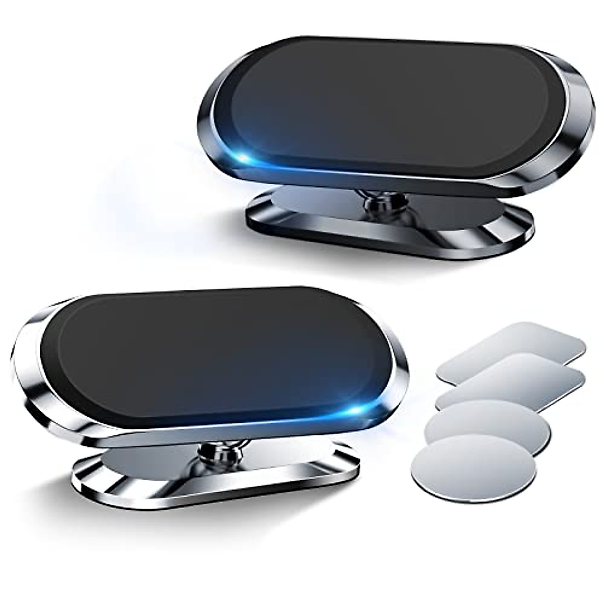 [2-Pack] Magnetic Phone Mount for Car, FONKEN Car Phone Holder Mount [Stronger 8X Magnets] 360°Rotation Universal Dashboard Phone Holder Magnetic Car Mount for iPhone 13/12 Pro, Samsung, LG All Phones