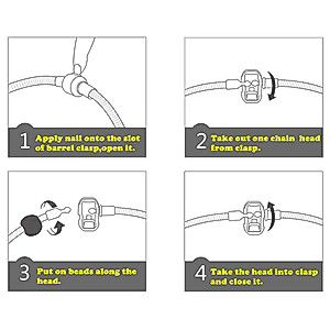 Kinteshun Snake Bracelet Chain,Silver Plating European Bead Charm Wristlet Bracelet Chain with Snap Barrel Clasp(2pcs,3mm&6.7 inches)