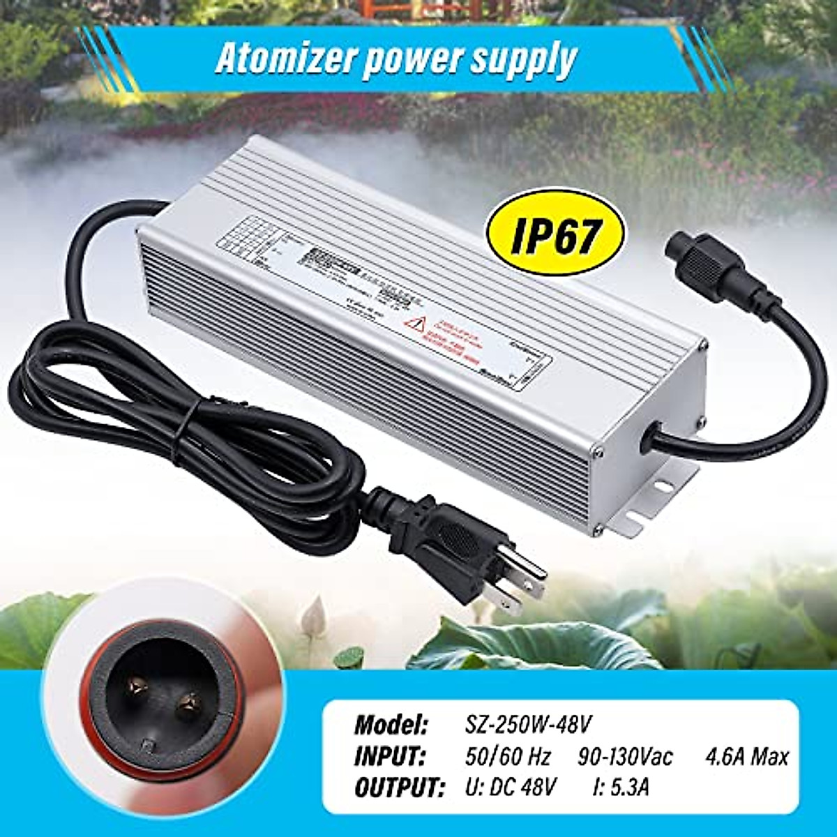 KHEARPSL Mist Maker Ultrasonic Fogger Pond Fog Machine Atomizer Air Humidifier Mist Maker Fogger for Water Fountain Pond Rockery Halloween Decoration (6 Heads)