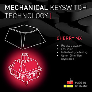 CHERRY MX Board 3.0 S Wired Mechanical Keyboard Aluminum Housing MX Red Silent Switches for Gaming and Office