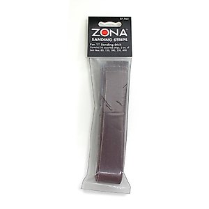Zona 37-762 Cloth Backed Sand Paper 1-Inch Wide X 11-Inch Long, Assortment of 2 Each 80, 120, 180, 220 and 400 Grits, 10-Pack