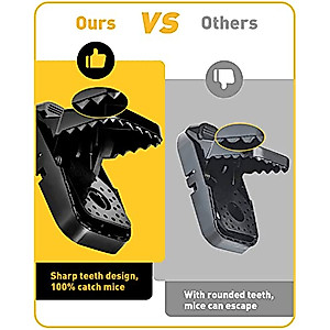 Mouse Traps 12-Pack - for House Indoor Outdoor, Small Mice Traps for House Indoor, Reusable Mousetrap Quick Effective Mouse Catcher for Home