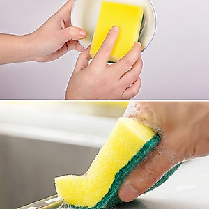 GWZiehory 48 Pack Dish Sponge for Kitchen,Individually Wrapped Sponges,Non-Scratch Dual Sided Dish Scrubber for Dishwashing and Household Cleaning
