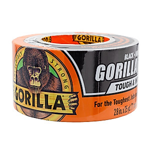 Gorilla Tough & Wide Duct Tape, 2.88" x 25yd, Black, (Pack of 1)