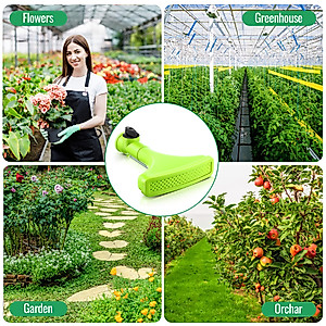 Dreyoo 2 Pack Fan Spray Nozzle for Garden Hose, Garden Hose Head Spray for Watering Wand with Flow Control and Pins Fixed to the Lawn, Green