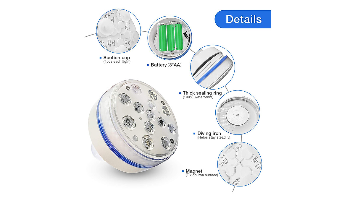Submersible LED Lights - Waterproof, Color Changing & Remote