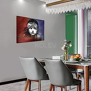 KOLEV Movie Les Misérables Poster Abstract Art Wall Aesthetic Gift Decoration Poster Canvas Poster Bedroom Decor Office Room Decor Gift Frame-style 20x16inch(50x40cm)