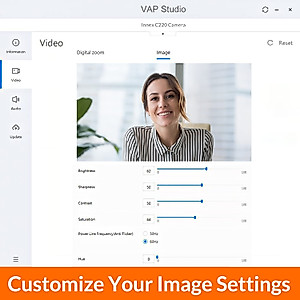 Innex 1080P Pro Webcam, C220, Full HD with Dual Omni-Directional Microphones, Low Light Correction, Privacy Cover, USB Computer Camera for PC, Laptop, Windows, Mac, Video Conferencing, Online Class