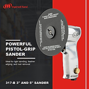 Ingersoll Rand 317-B - 3" and 5" Sander, Fiber Pad, 18000 RPM, 0.45 HP, Chrome