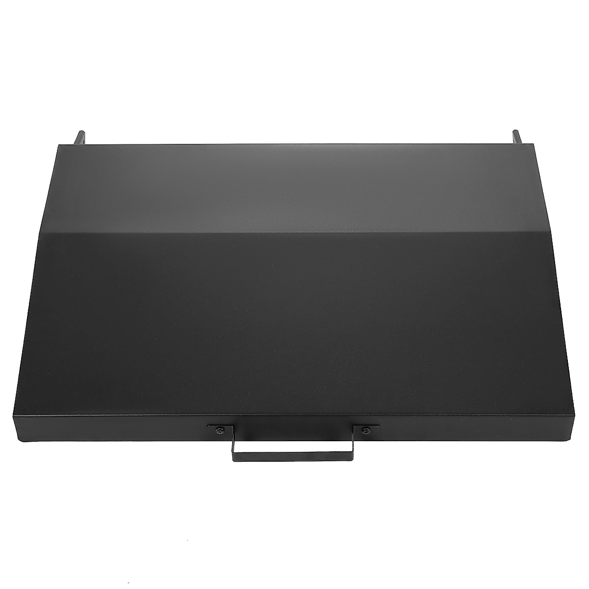 KUAFU Hinged Lid Griddle Cover - Compatible with 28 inch Blackstone Griddle - Black Powder Coated Steel Lid with Grease Collection