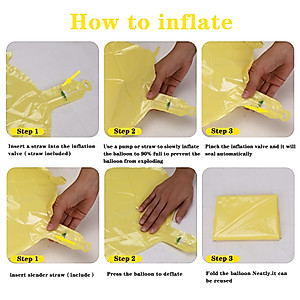 40 Inch Giant Yellow Number 2 Balloon, Helium Mylar Foil Number Balloons for Birthday Party, 2nd Birthday Decorations for Kids, Anniversary Party Decorations Supplies (Yellow Number 2)