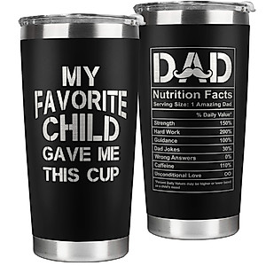 KATLADIZ Gifts for Dad from Daughter, Son - Dad Gifts - Christmas Gifts for Dad, Dad Christmas Gifts, Birthday Gifts for Dad, Fathers Day Gift for Dad - New Dad Gifts - 20 Oz Tumbler