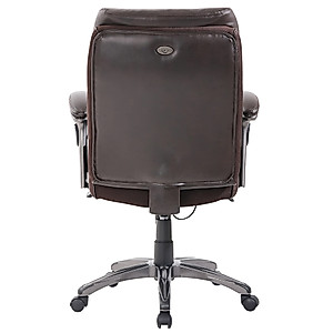 Serta® Smart Layers™ Siena Ergonomic Bonded Leather Mid-Back Manager's Chair, Brown