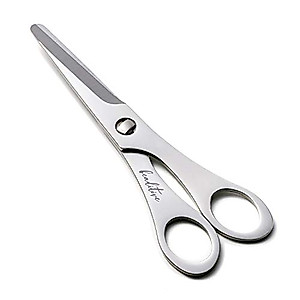 Beaditive Baby Food Scissors - Stainless Steel Toddler Food Cutter with Serrated Blade and Blunt Tip for Safety - Dishwasher Safe Baby Food Shears for Cutting Tiny Bites with Portable Travel Case