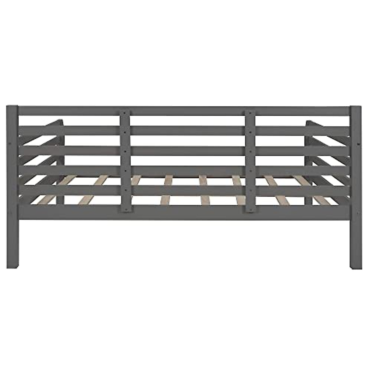 LXBB Wooden Full Size Daybed with Clean Lines,Multi-Functional Sofa Bed Frame with Wood Slat Support for Kids Teens Girls Boys, Bedroom Guest Room,No Spring Box Needed (Full, Gray), Grey