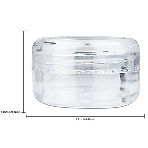 Beauticom 15 gram/15ml Empty Clear Small Round Travel Container Jars with Lids for Make Up Powders, Eyeshadow Pigments, Lotions, Creams, Lip Balm, Lip Gloss, Samples (12 Pieces, Clear Lid)