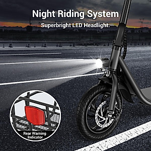 ROXAAN Electric Scooter Adults with Seat, 15.5Mph 20Miles Range Foldable Electric Scooter for Adults, 450W Powered E-Scooter for Commuting W/Basket, 12.5" Pneumatic Tire Sports Scooter (Matte Black)